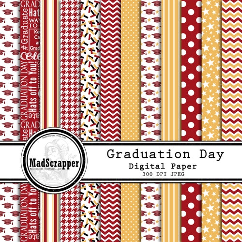 Graduation Digital Paper Clipart Girl : graduation - Etsy