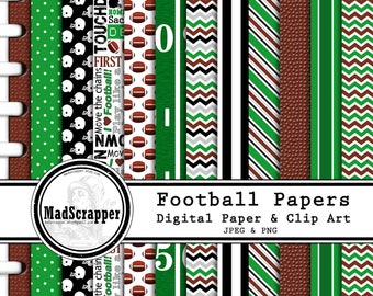 Football Digital Paper | Etsy