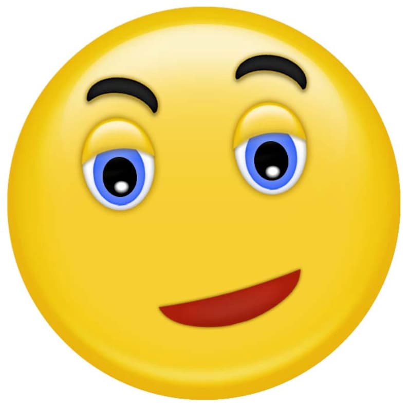 Smiley Face Clip Art Emoji Digital Clip Art Digital Emoji Clip | Etsy