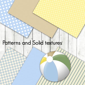 Digital Scrapbook Paper Down the Shore Beach Paper Summer Beach ...