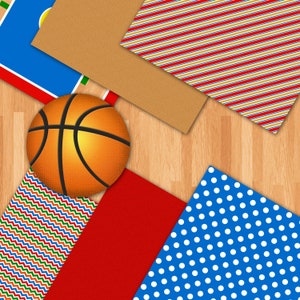 Digital Scrapbook Paper Basketball Paper Digital Basketball Paper ...