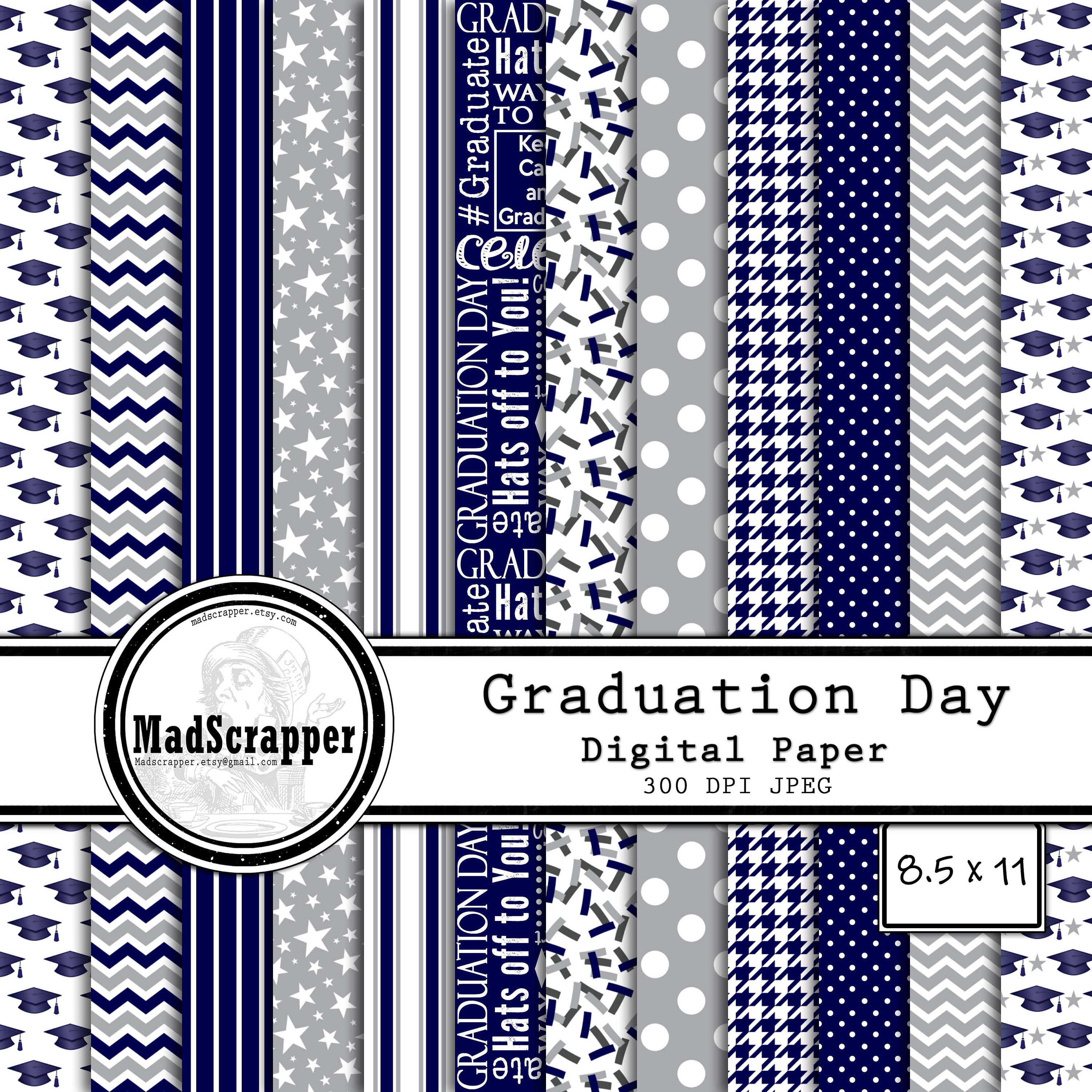 Graduation Printable Scrapbook Paper