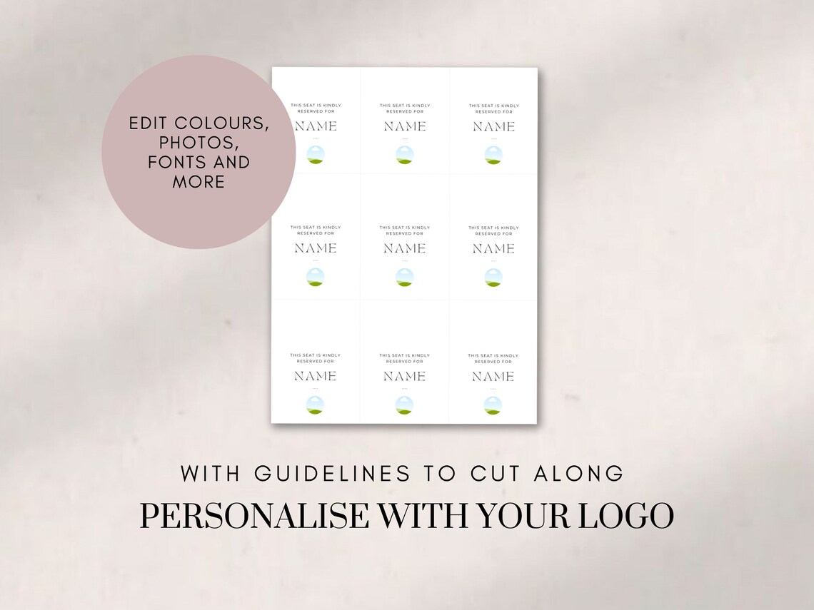 CANVA Reserved Seating Template - Etsy