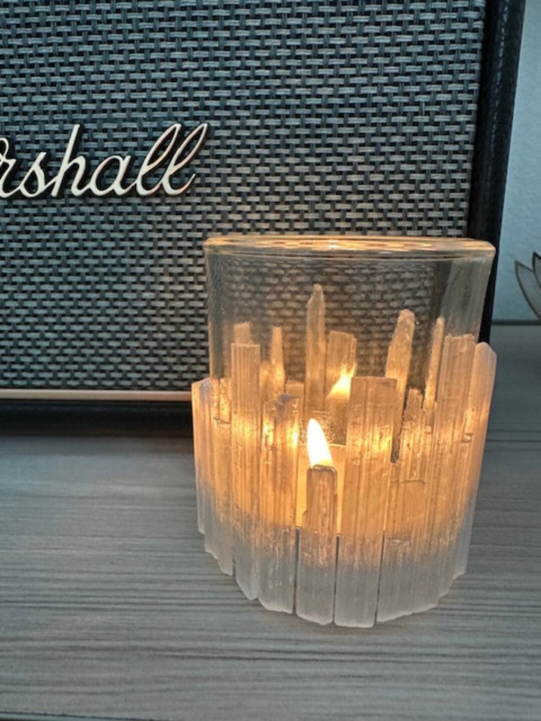 Selenite Glass Candle Holder, Votive and Tealight Holder, Home Decor ...