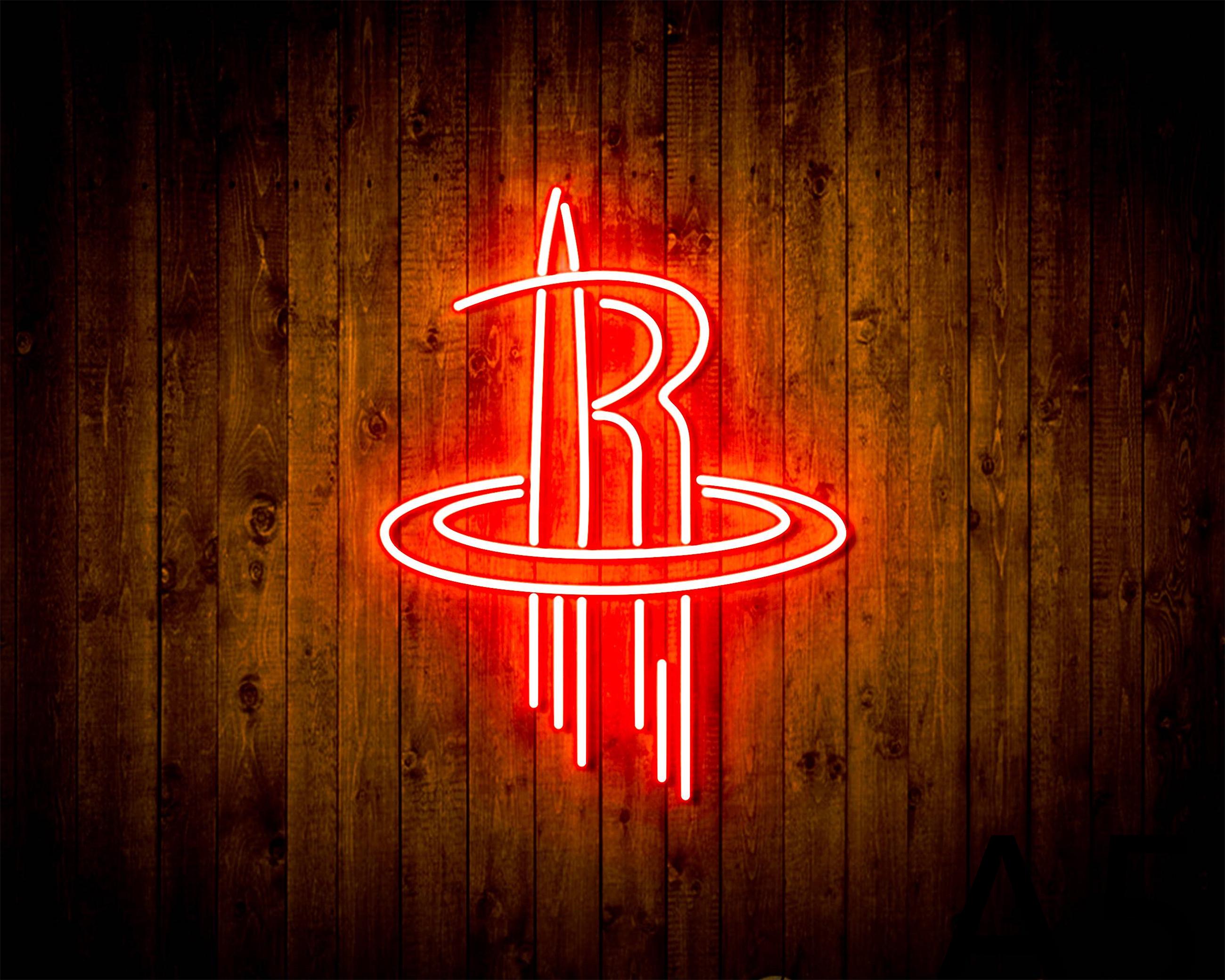 Houston Rockets Neon Sign: Handmade LED Light, Sports Decor - Etsy