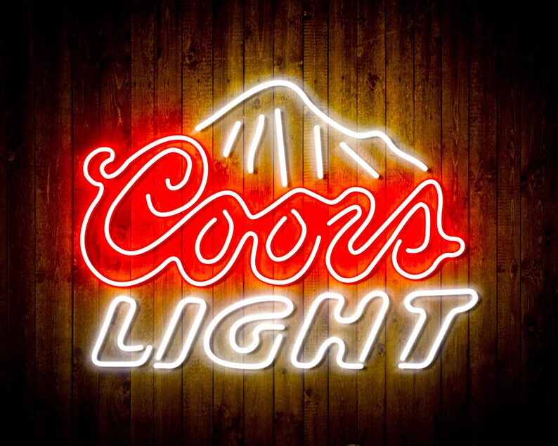 Coors Light LED Neon Sign,man Cave Bar Decor,game Room Wall Light,party ...