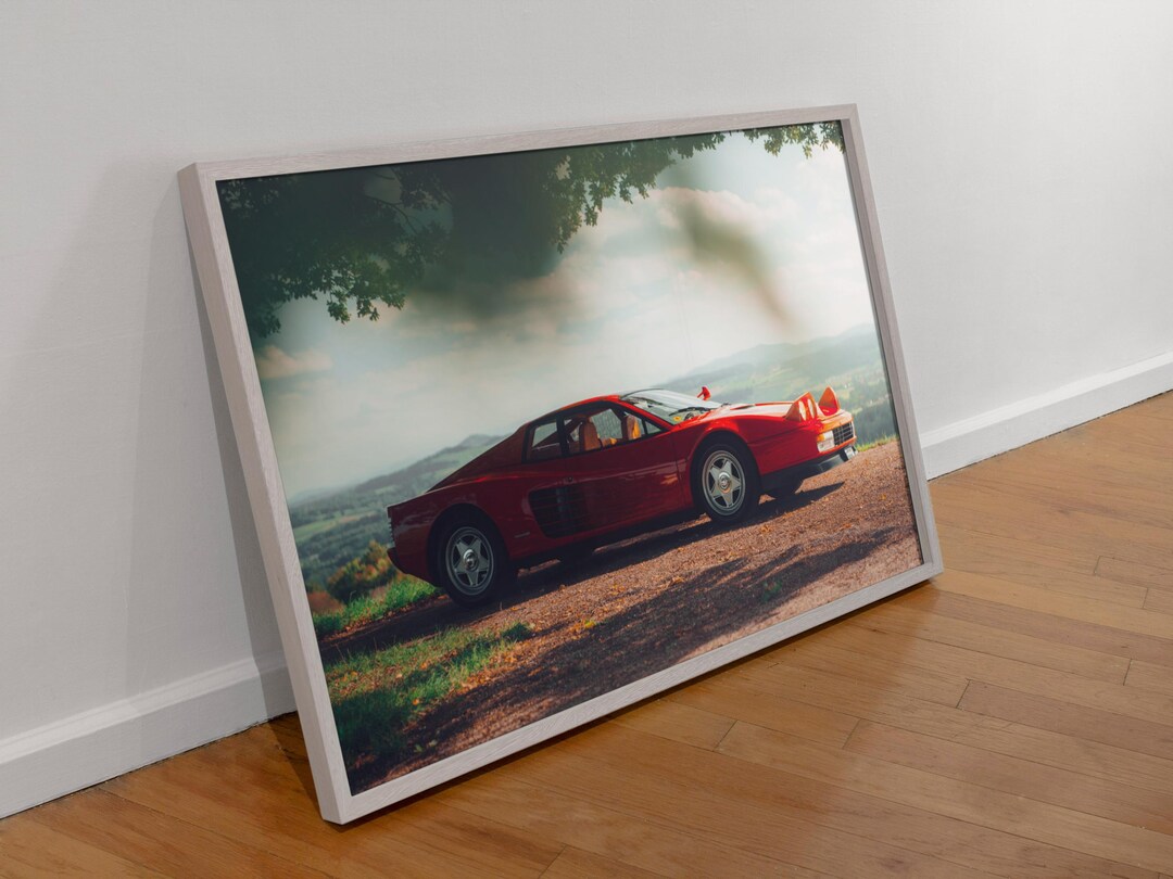Ferrari Testarossa Custom Vintage Poster | Digital Print | High Quality ...