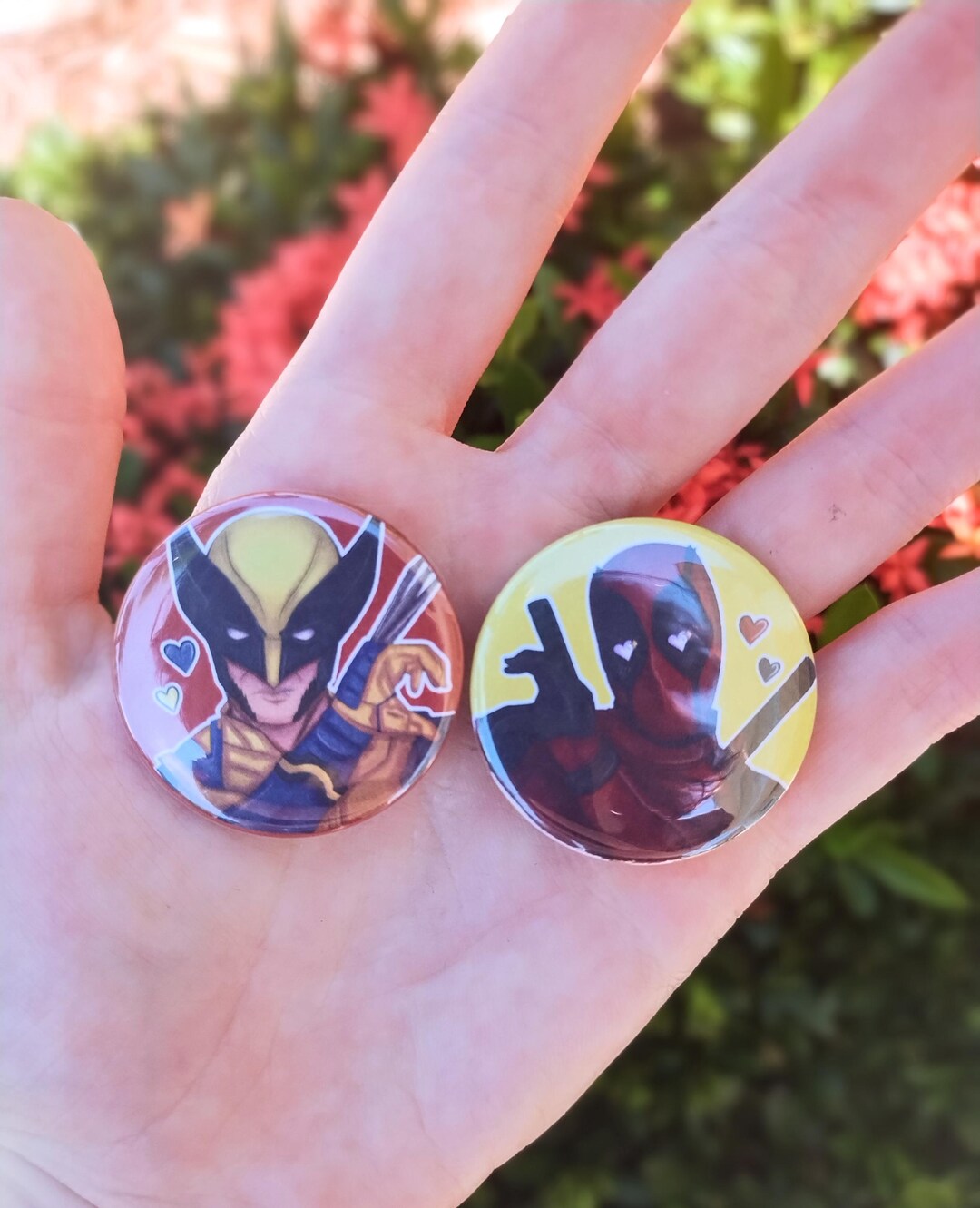 Deadpool and Wolverine 1 1/2 INCH Matching Pinback Buttons Poolverine ...