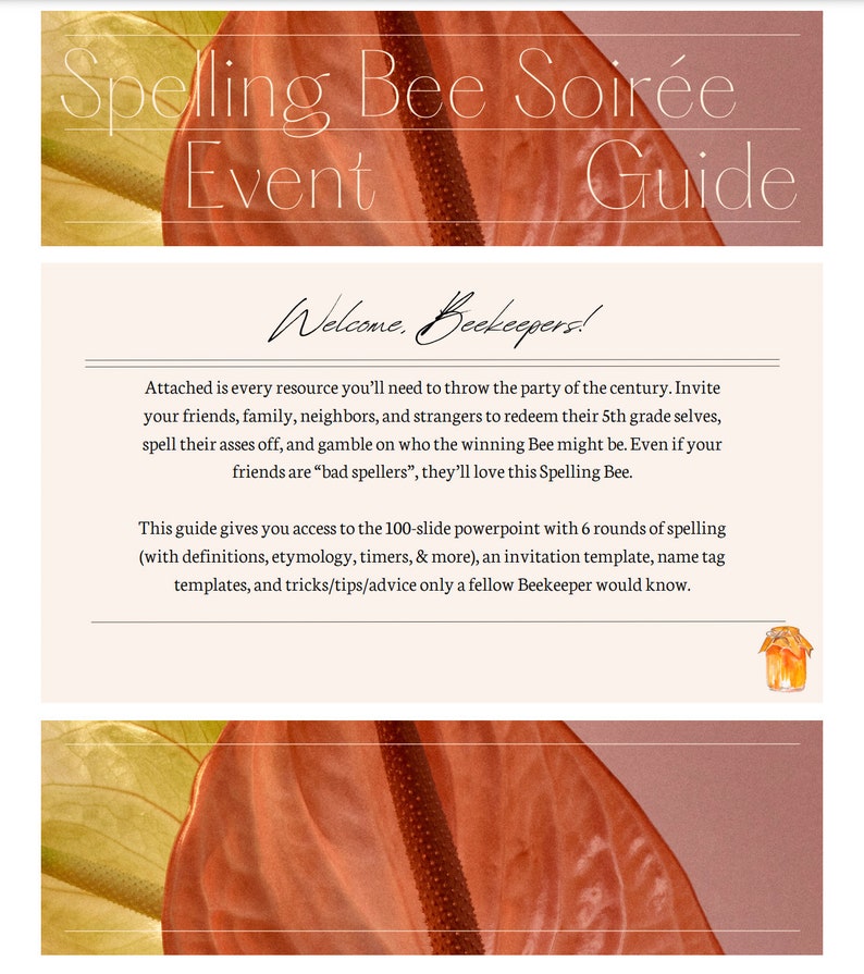 Bee Bundle - 2 Adult Spelling Bees at a Discounted Rate! - Etsy