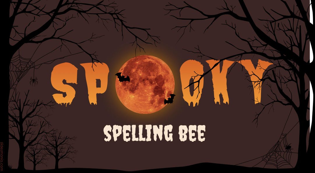 Adult Spooky Halloween Spelling Bee (customizable!) - Etsy