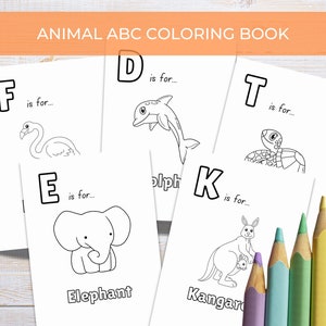 ABC Coloring Book, ABC Animal Coloring Book, Animal Alphabet, My First ...
