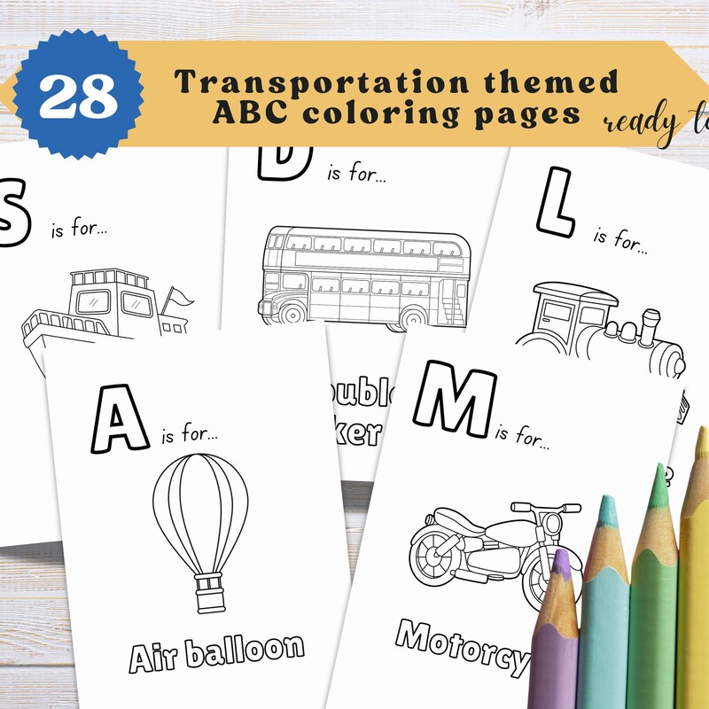 Transportation Alphabet - Etsy