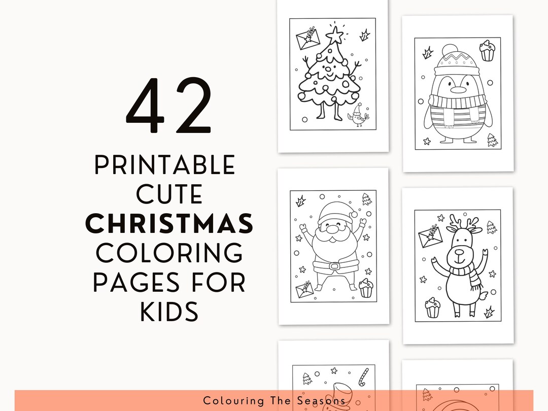42 Christmas Coloring Pages, Cute Christmas Coloring Pages for Kids ...