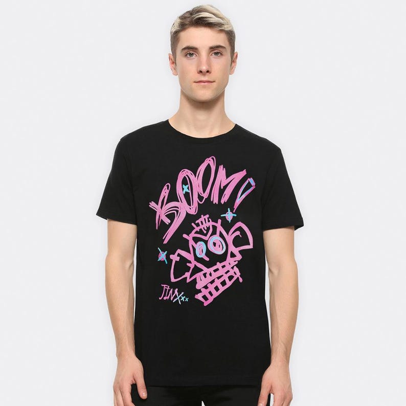 Arcane Jinx Monkey Graffiti T-shirt, Men's and Women's Sizes (ARC-77861 ...