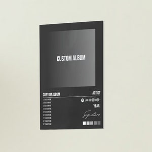 Custom Album Poster - Etsy