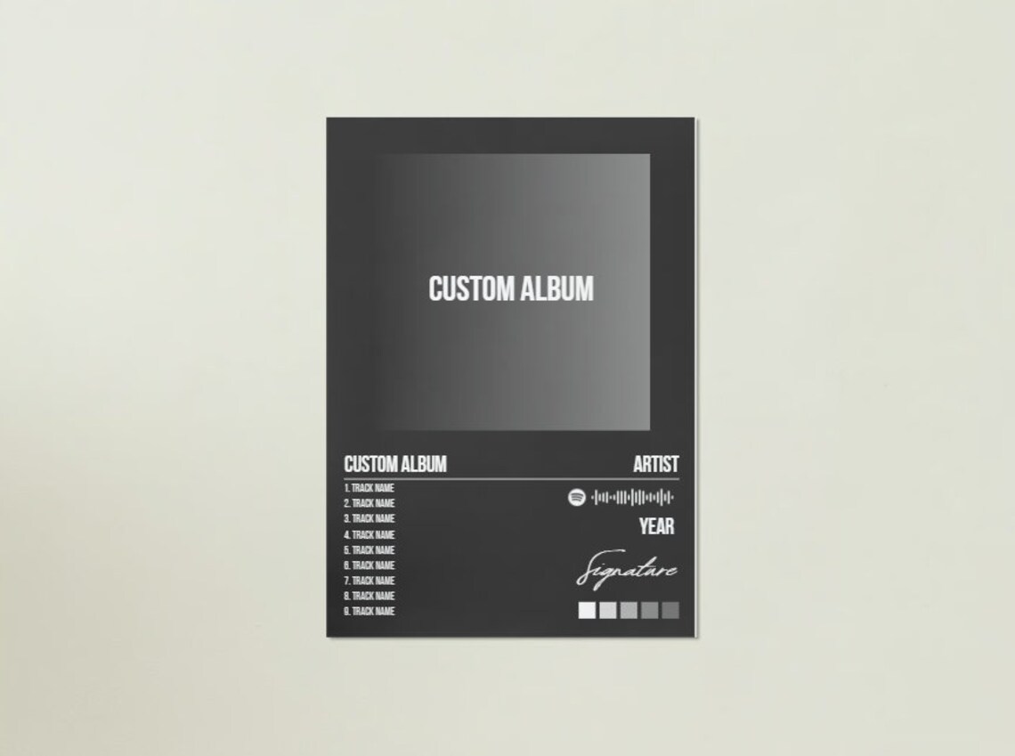 Custom Album Poster - Etsy