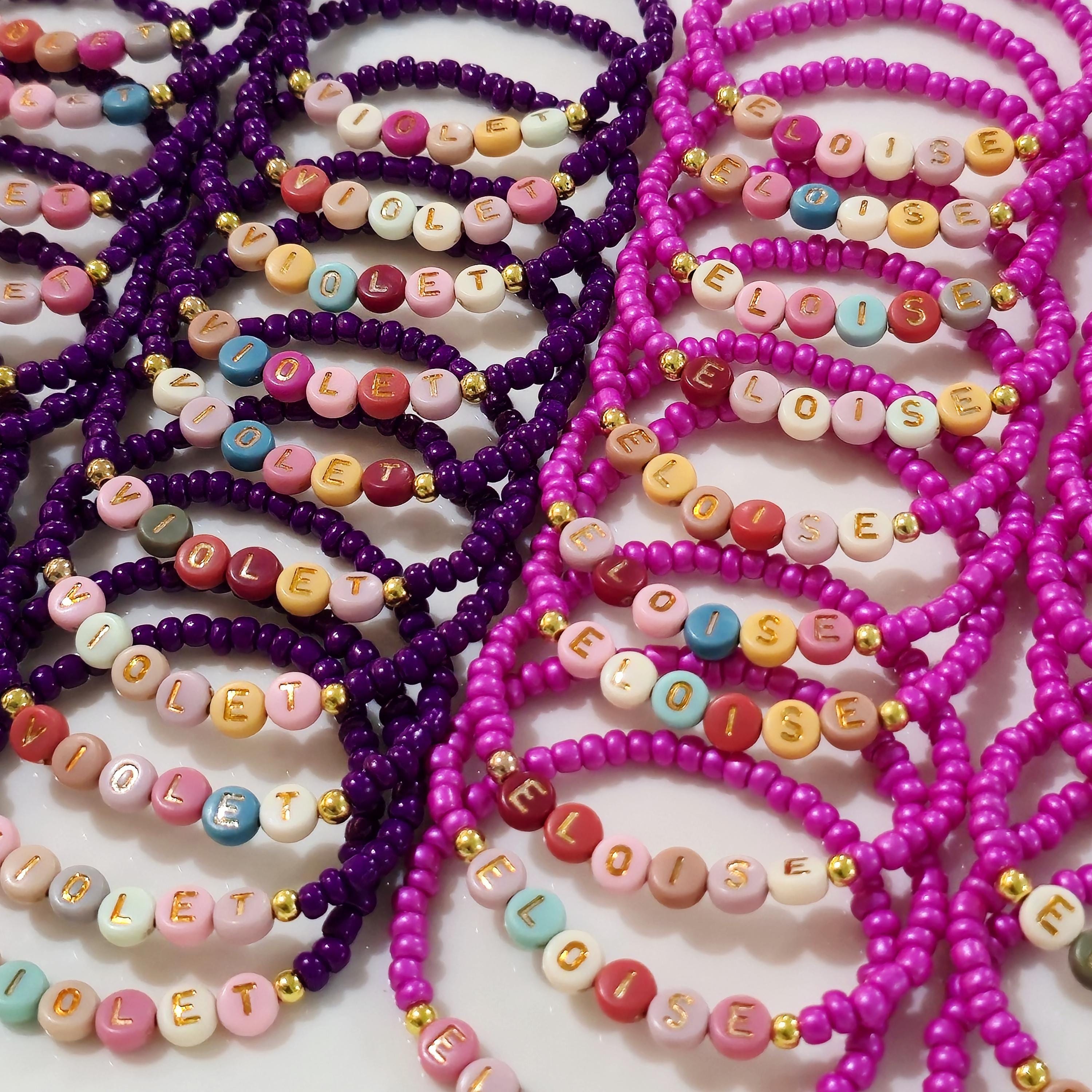 Custom Bulk Friendship Bracelets, Personalized Beaded Name Jewelry ...