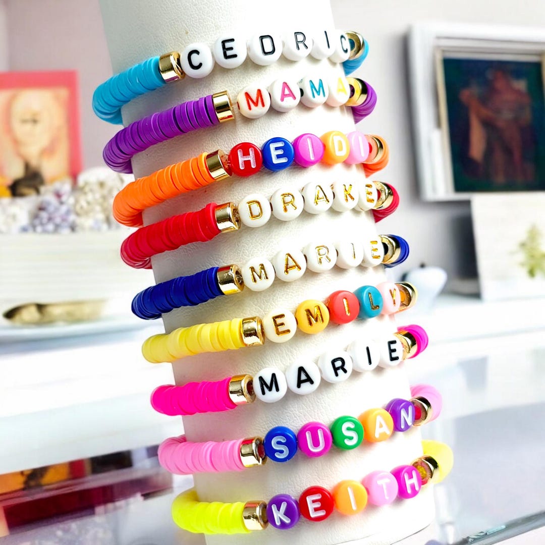 Bulk Custom Friendship Bracelets Personalized Gifts for Women Beaded ...