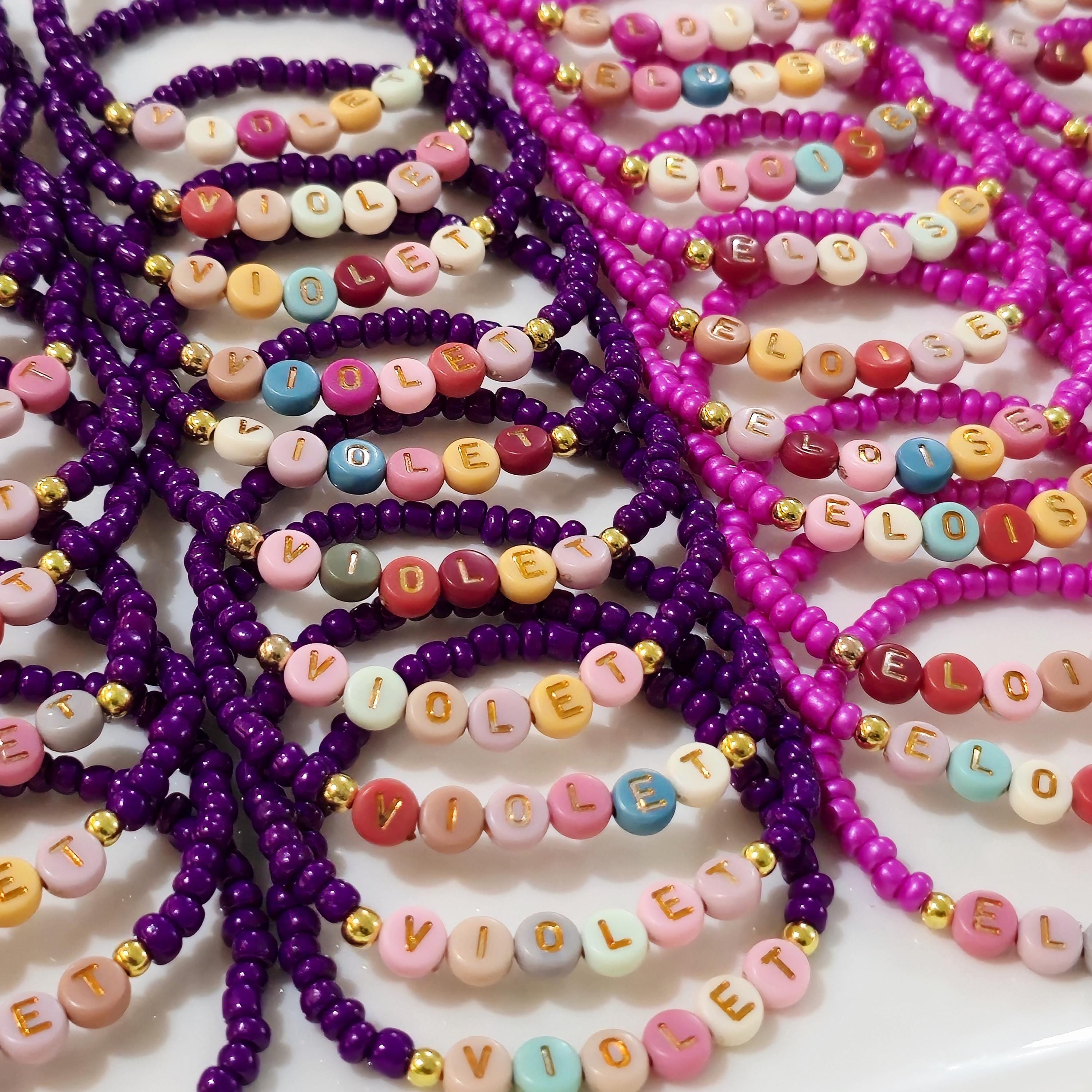 Custom Bulk Friendship Bracelets, Personalized Beaded Name Jewelry ...