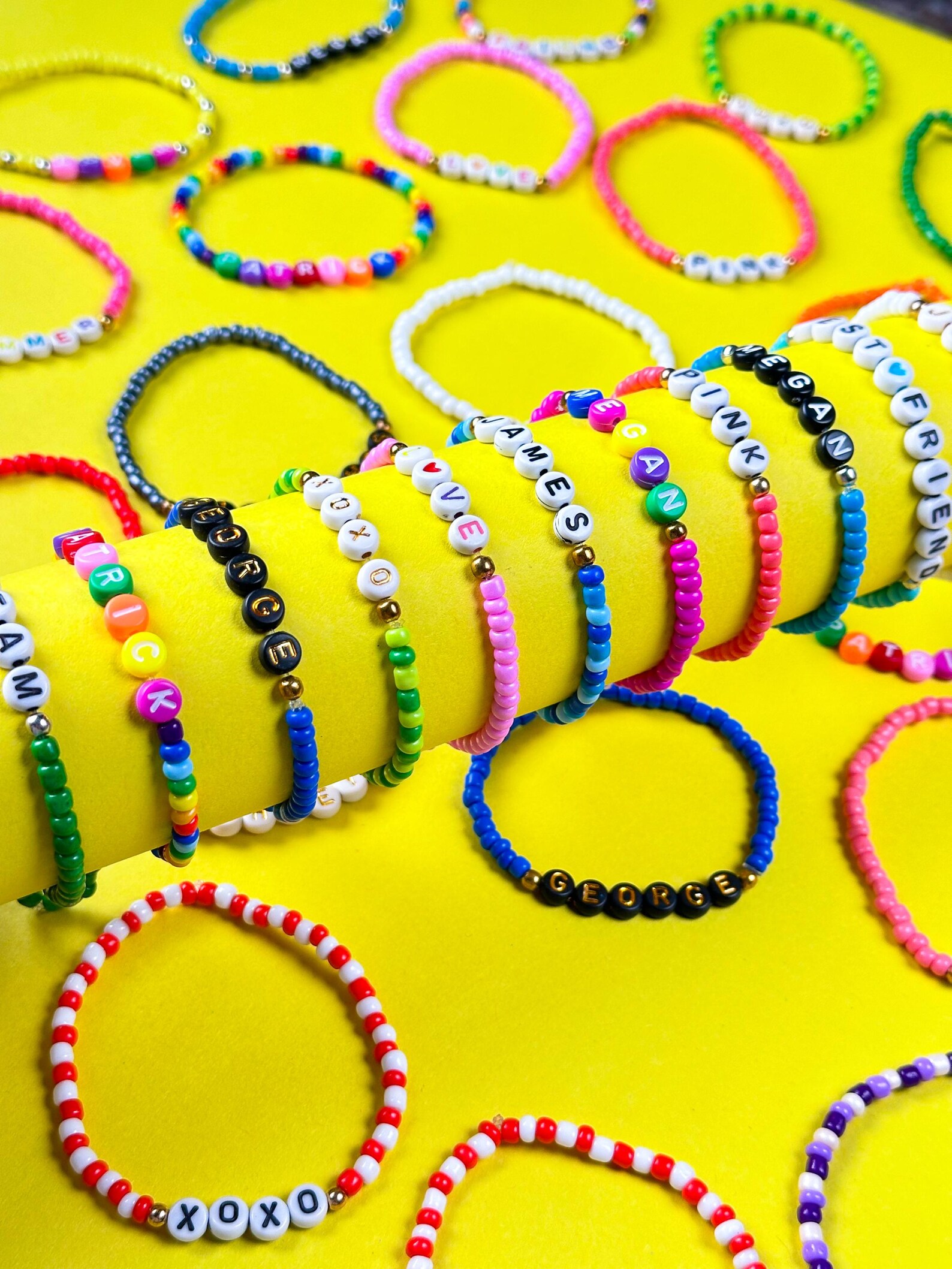 1-25-50-100-500 Custom Friendship Bracelets, Handmade Team Gifts, Bulk ...