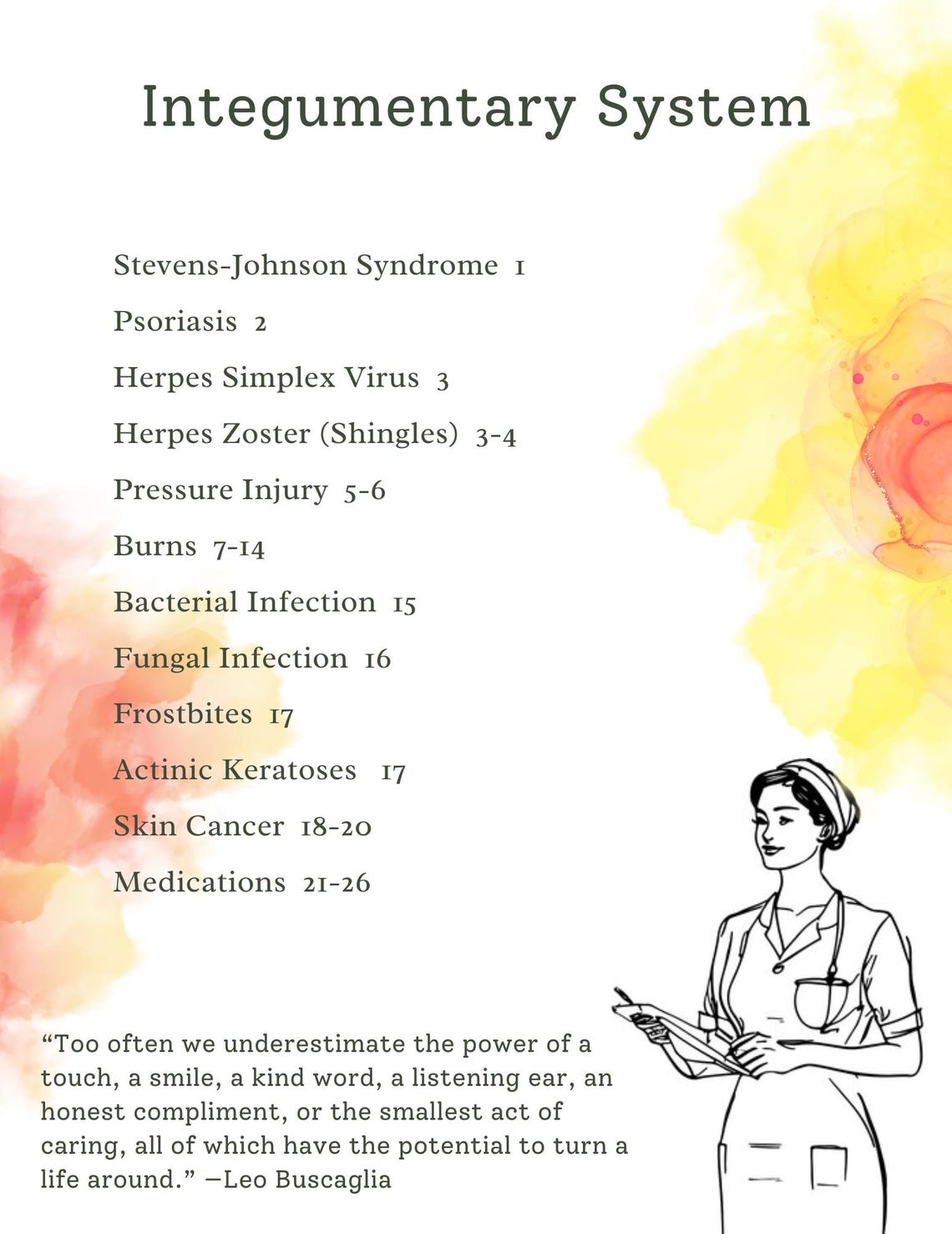 Integumentary System Review | Nursing School Notes | Nursing Exam ...