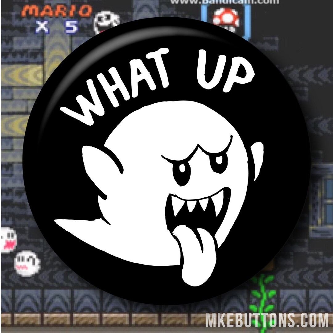 What up Boo? - Super Mario - Etsy