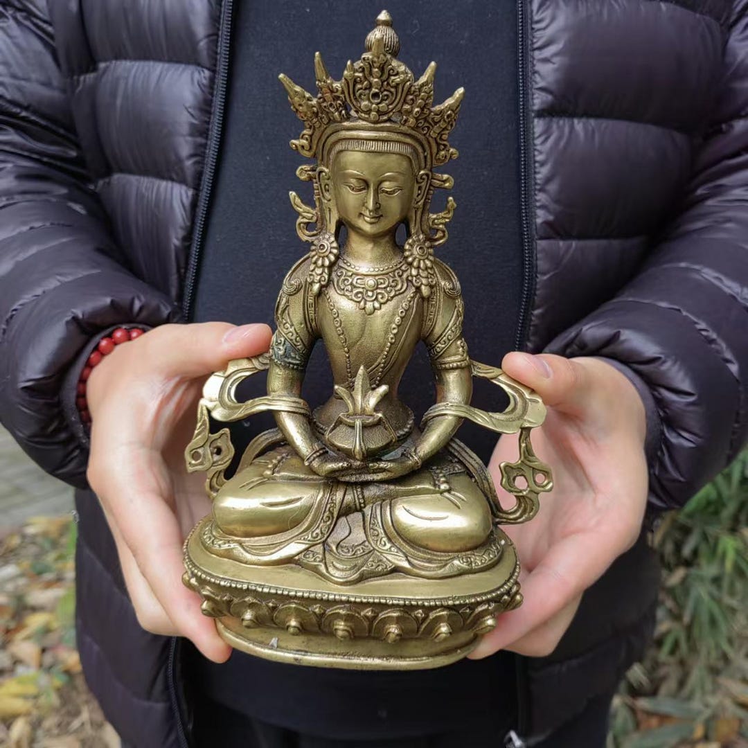 Brass Buddha Tibetan Buddha Statue for Home Decor,outdoor for Zen Decor ...