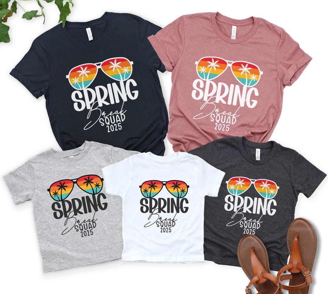 Spring Break Squad T-shirts - Family Vacation Matching Tees - Etsy