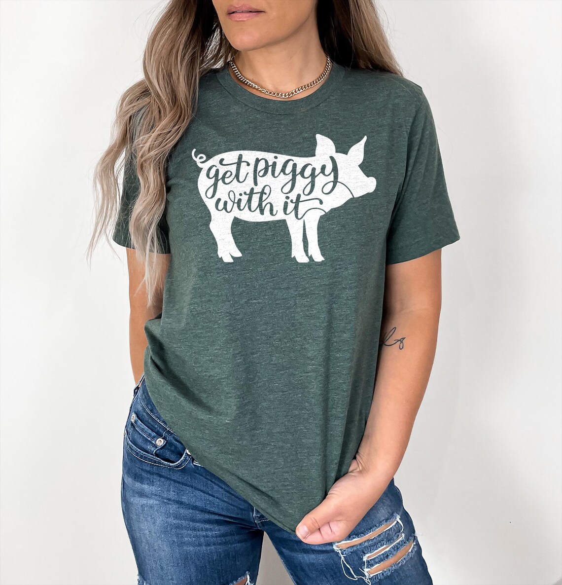 Funny Pig Shirts | Get Piggy With It Tee | Pig Lover Shirt | Gift for ...