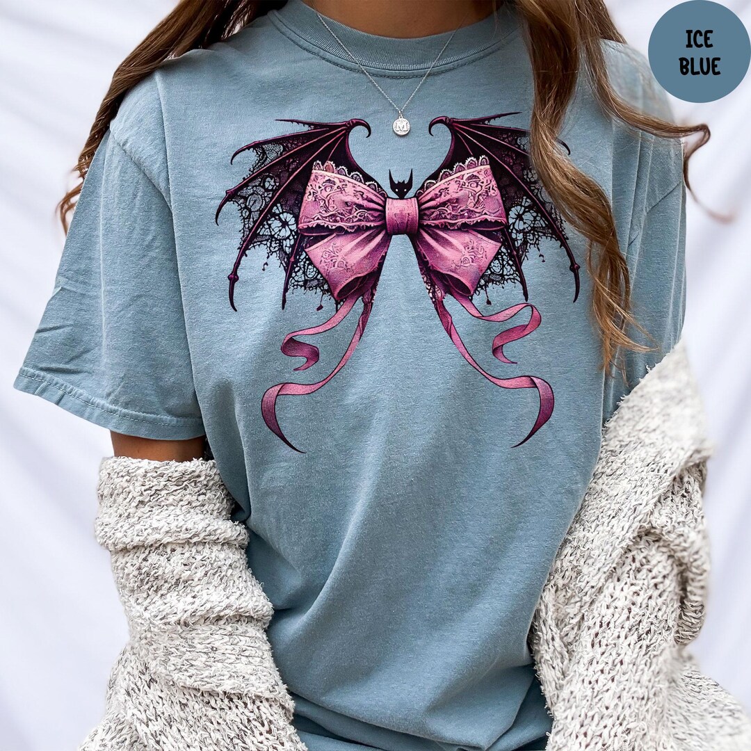 Halloween Bat Ribbon Comfort Colors® Shirt, Spooky Season Shirt ...
