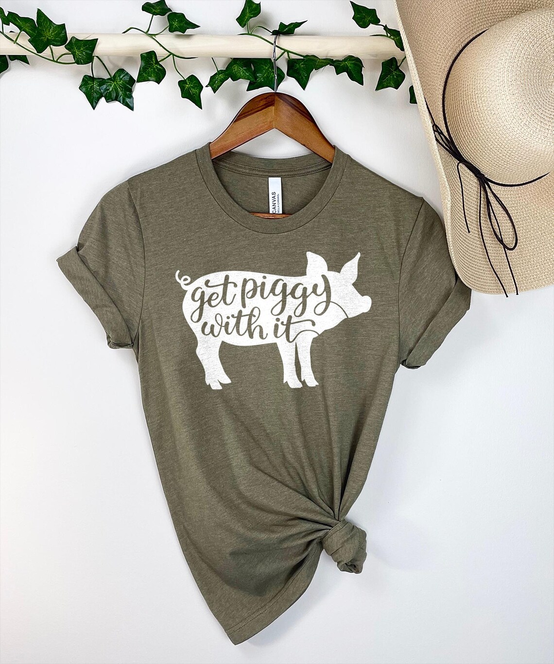 Funny Pig Shirts | Get Piggy With It Tee | Pig Lover Shirt | Gift for ...