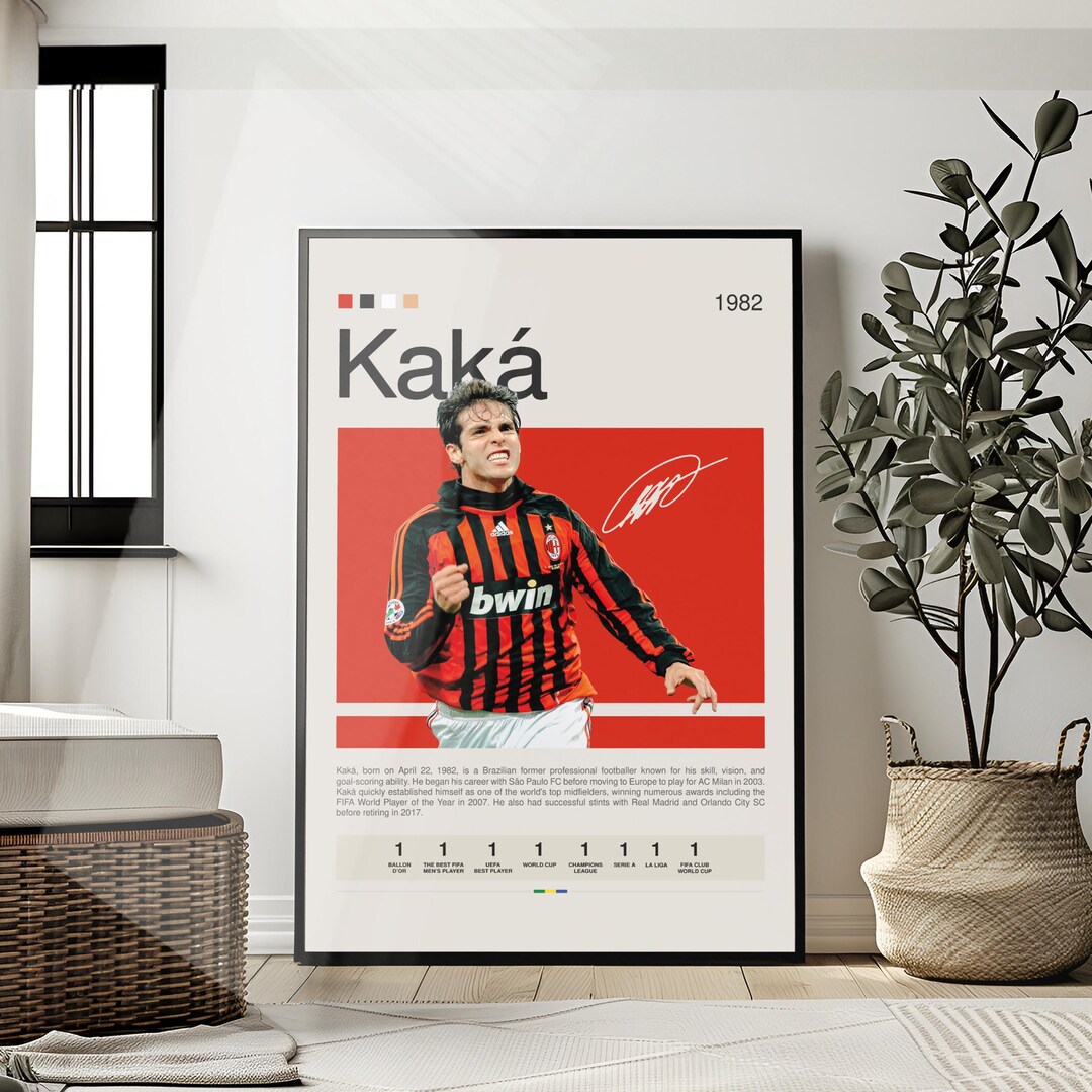 PREMIUM Kaka Poster, Soccer Wall Art, Sports Bedroom Posters, Football ...
