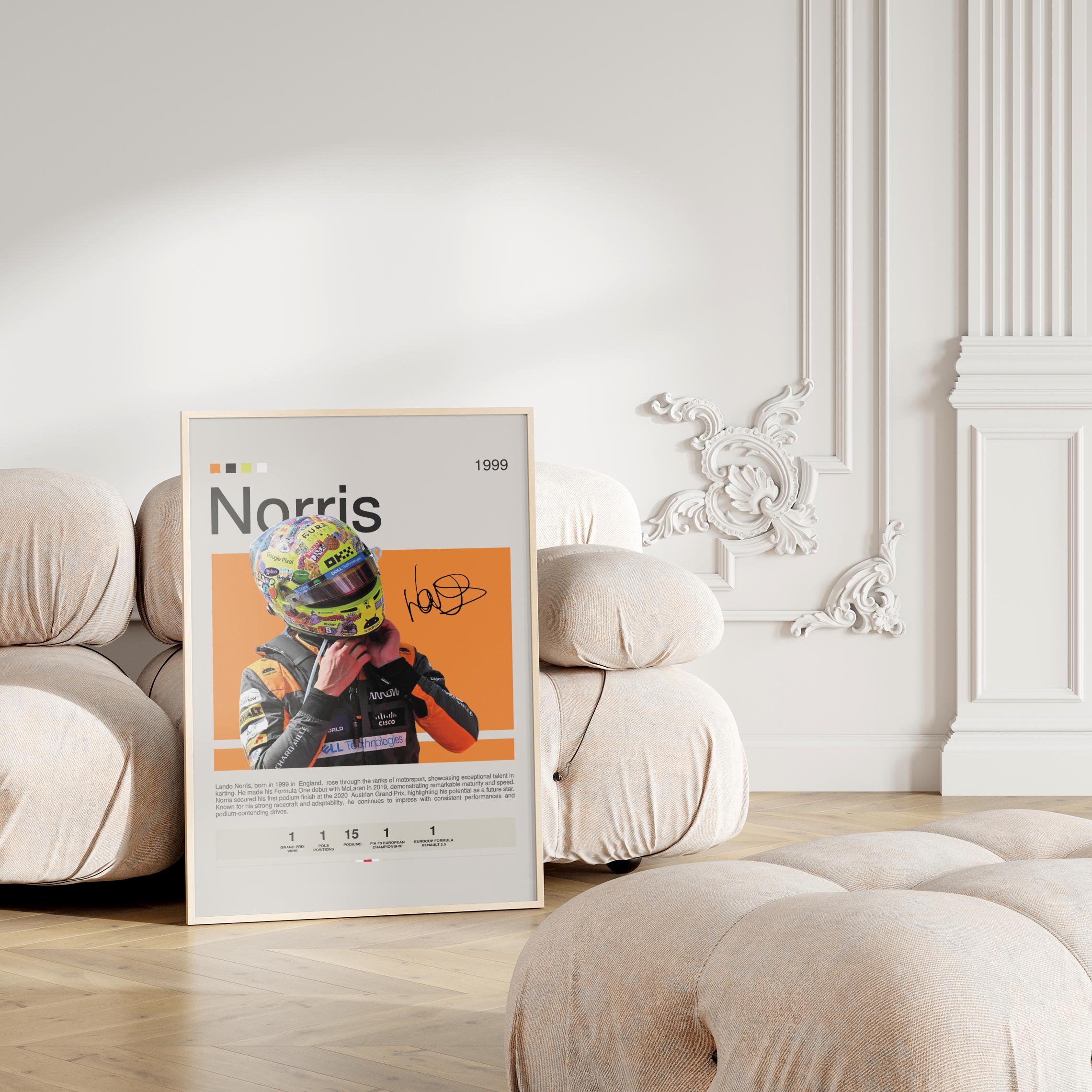 PREMIUM Lando Norris Poster, Gift for Him, Sports Poster, F1 Print ...