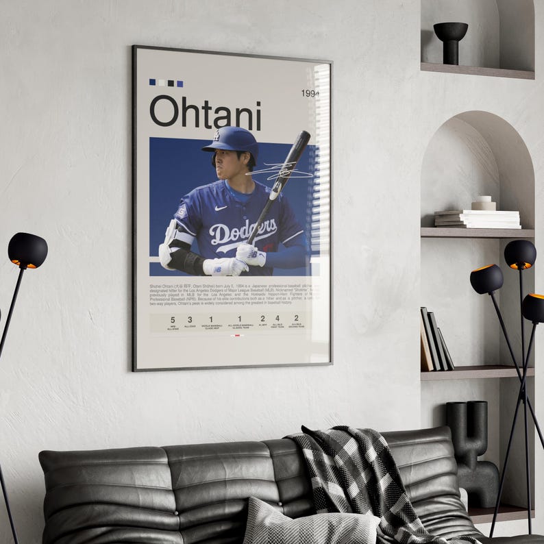PREMIUM Shohei Ohtani Poster, Sports Poster, Baseball Wall Art ...