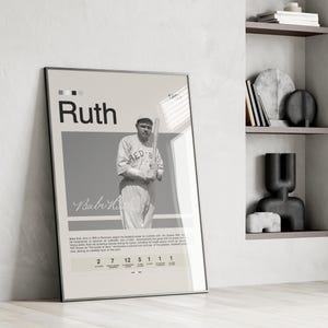 PREMIUM Babe Ruth Poster, Yankees Print, Sports Poster, Baseball Wall ...