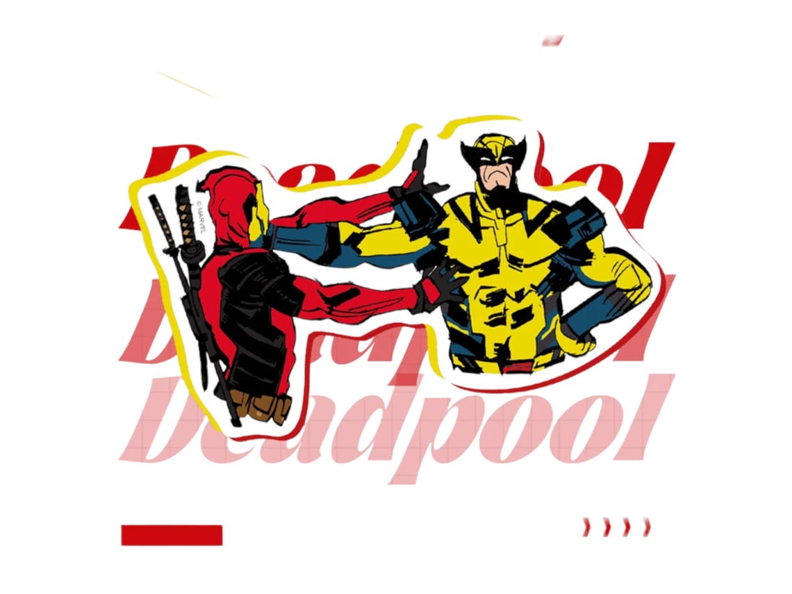 Deadpool and Wolverine Stickers New Deadpool Movie, Phone, Fridge ...