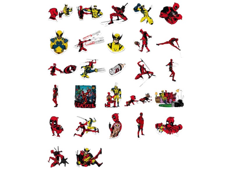 Deadpool and Wolverine Stickers New Deadpool Movie, Phone, Fridge ...