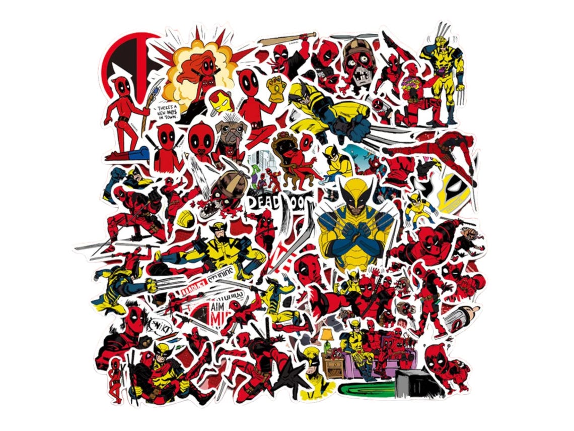 Deadpool and Wolverine Stickers New Deadpool Movie, Phone, Fridge ...
