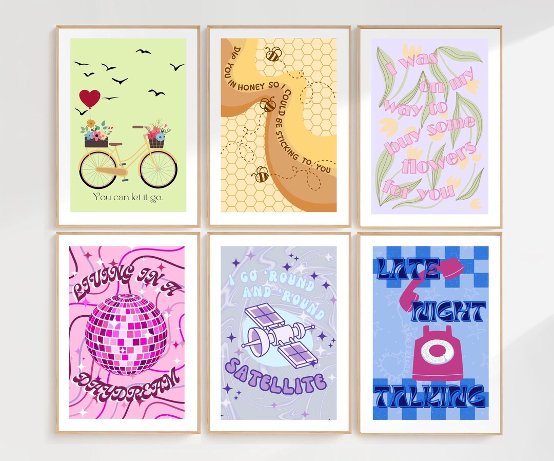 Harry Styles Poster Set of Six Harry Styles Print Harry Styles Room ...