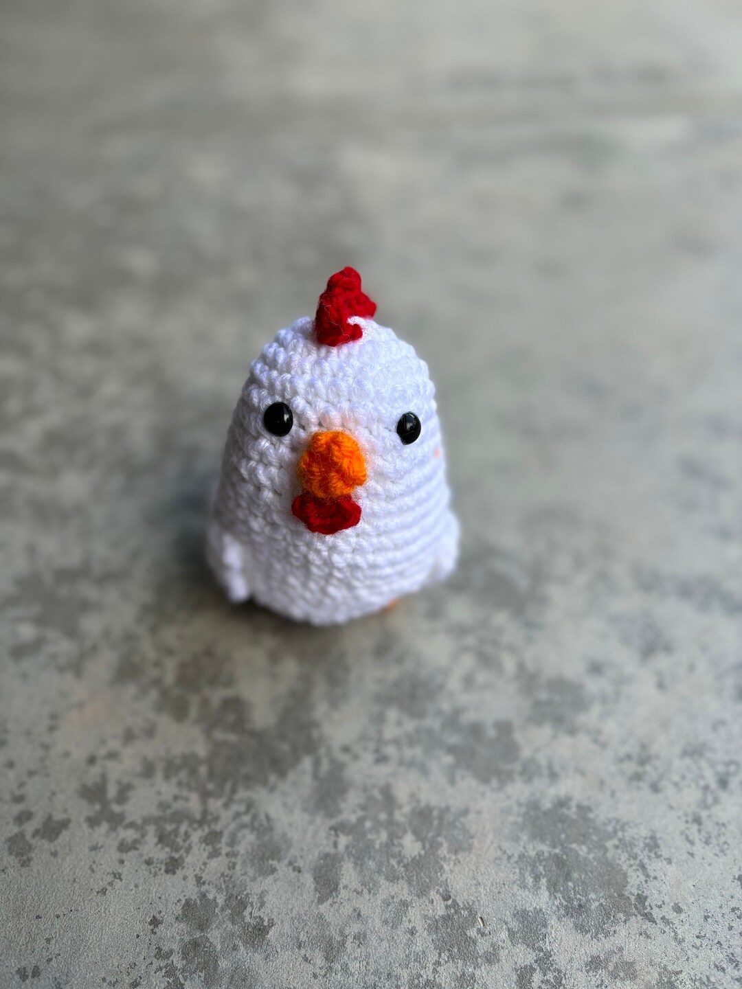 Cute White Crochet Chicken With Small Wings and Feet - Etsy