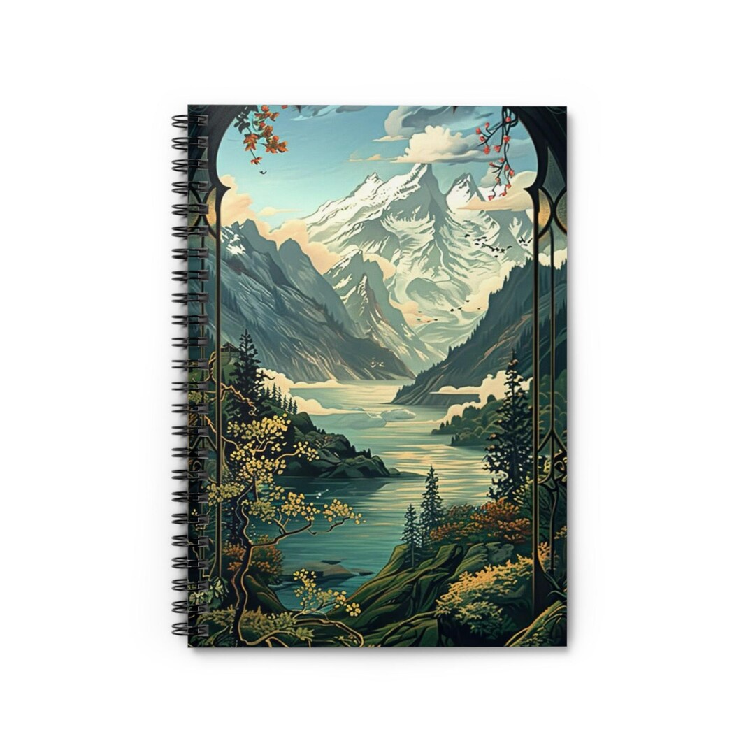 Mountain Landscape Spiral Notebook - Ruled Line, Nature Journal, Travel ...
