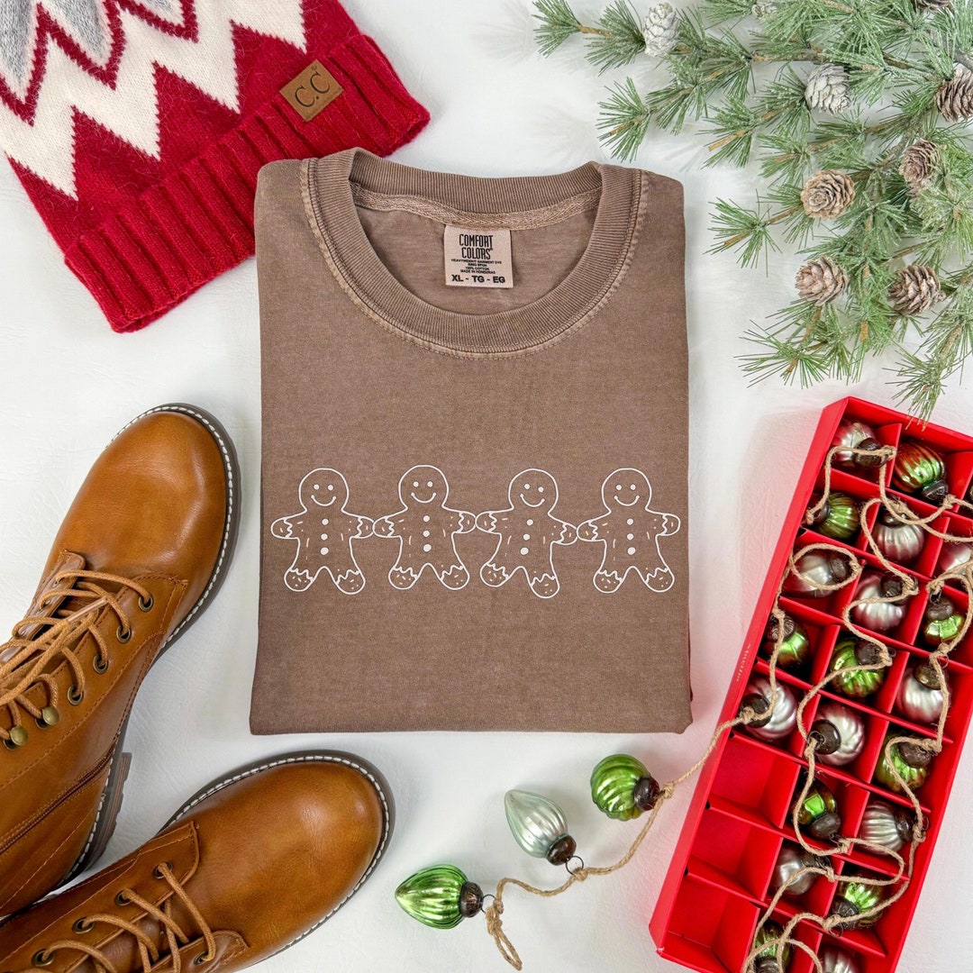 Comfort Colors® Gingerbread Christmas Shirt, Cute Gingerbread Man ...