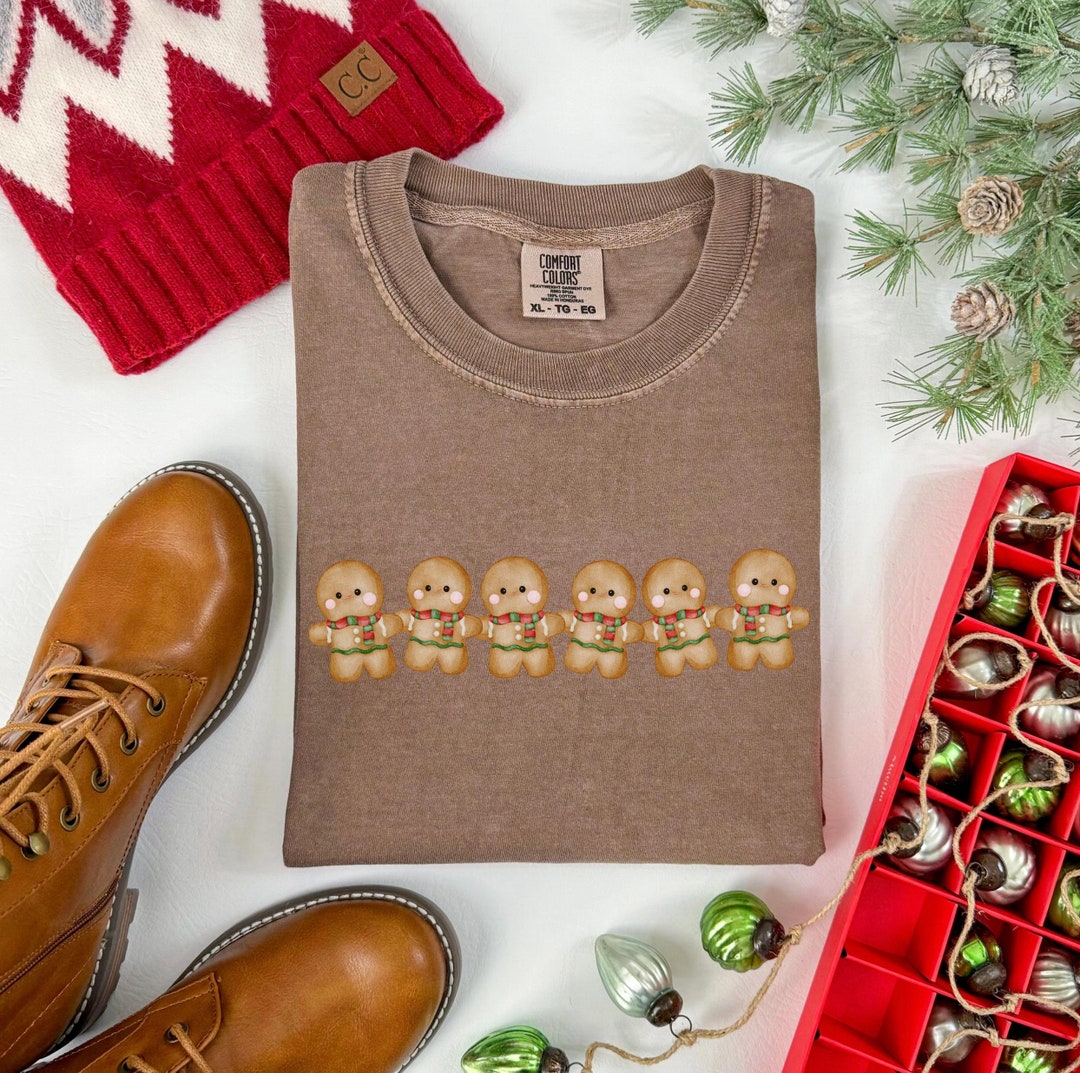 Comfort Colors® Gingerbread Christmas Shirt, Cute Gingerbread Man ...