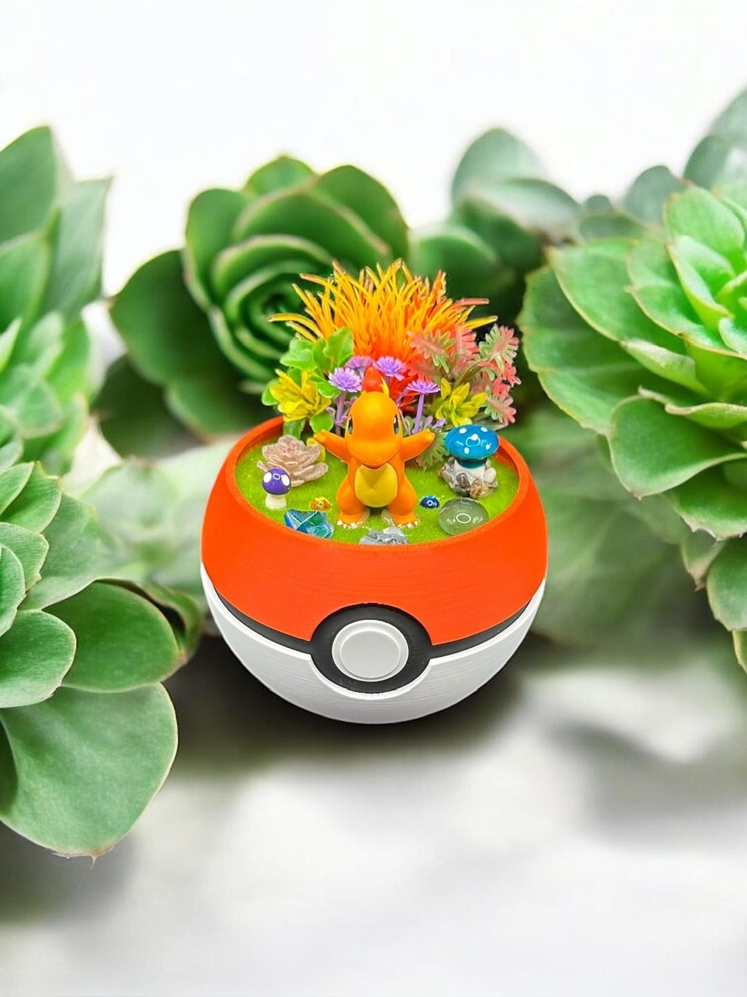 Charmander Pokemon Terrarium, Pokemon Inspired,pokemon Diorama,pokeball ...