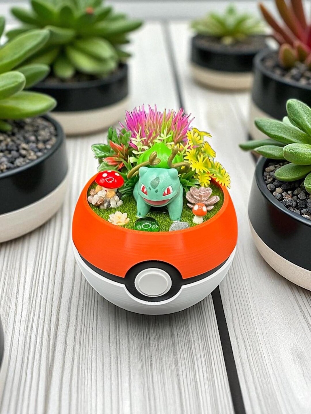 Bulbasaur Pokemon Terrarium, Pokemon Inspired,pokemon Diorama,pokeball ...