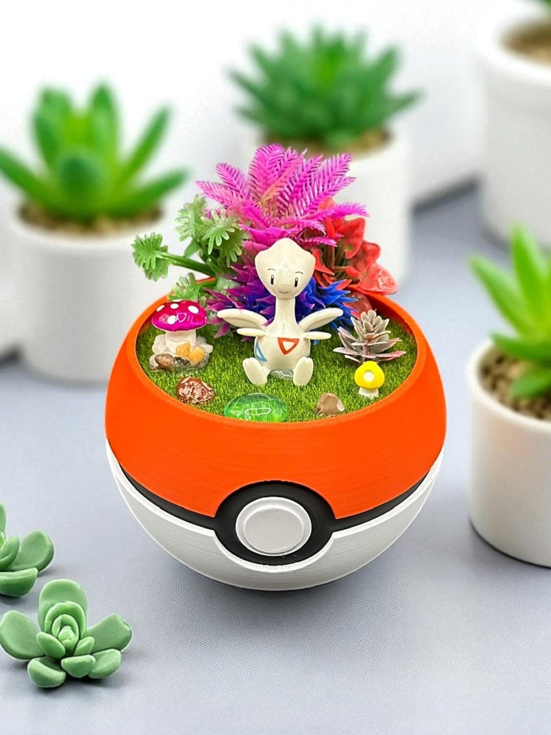 Togetic Pokemon Terrarium, Pokemon Inspired,pokemon Diorama,pokeball ...