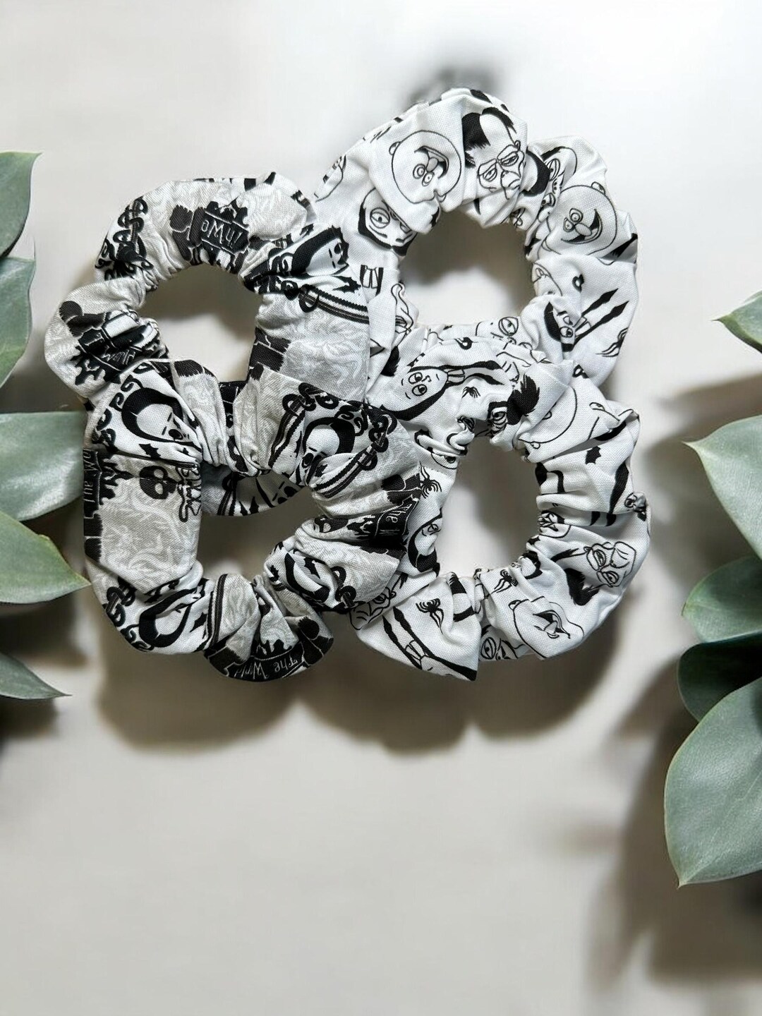 The Addams Family Inspired Scrunchies,handmade Scrunchies,the Addams ...