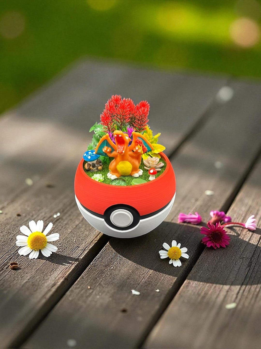 Charizard Pokemon Terrarium, Pokemon Inspired,pokemon Diorama,pokeball ...