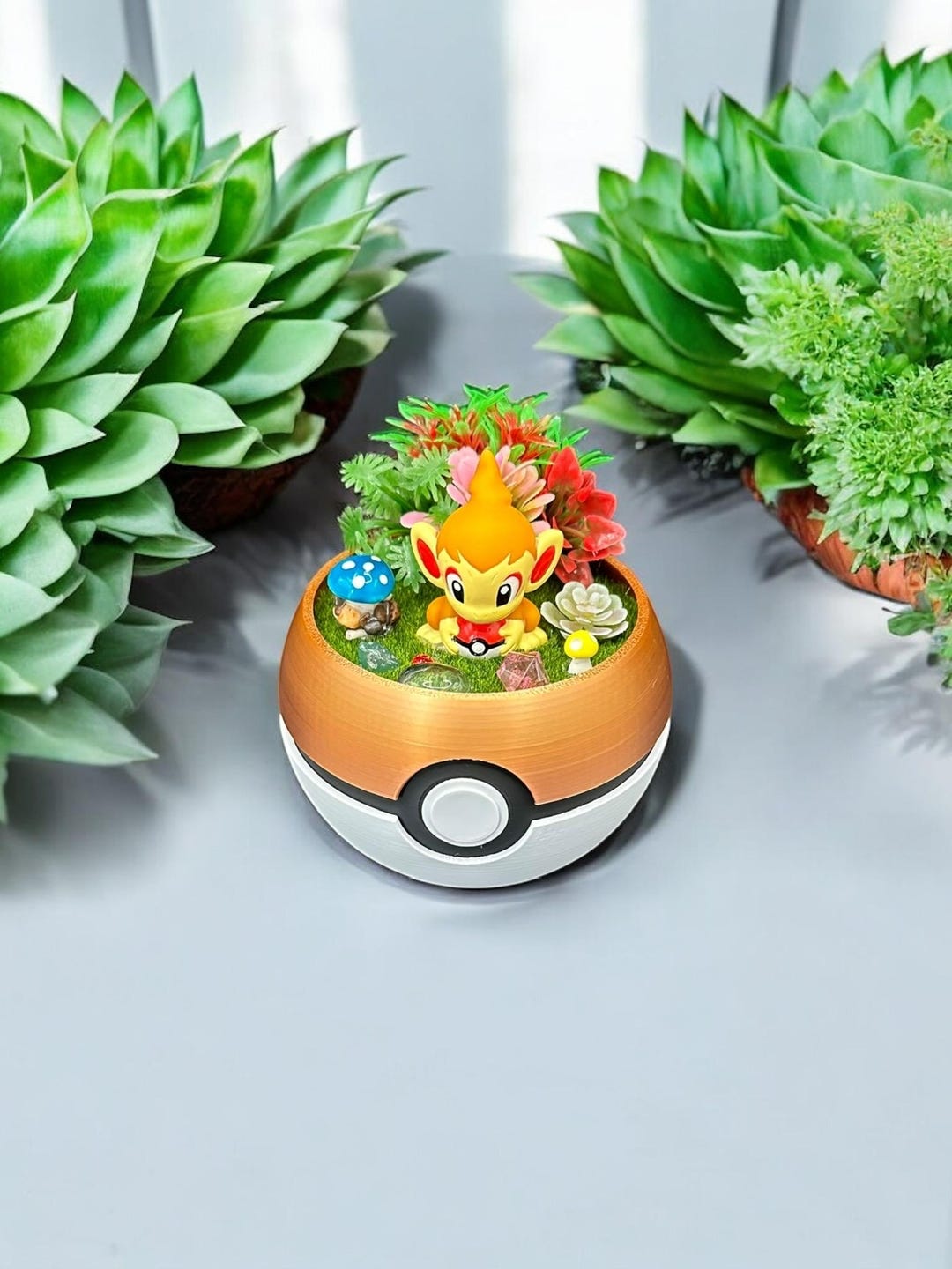 Chimchar Pokemon Terrarium, Pokemon Inspired,pokemon Diorama,pokeball ...
