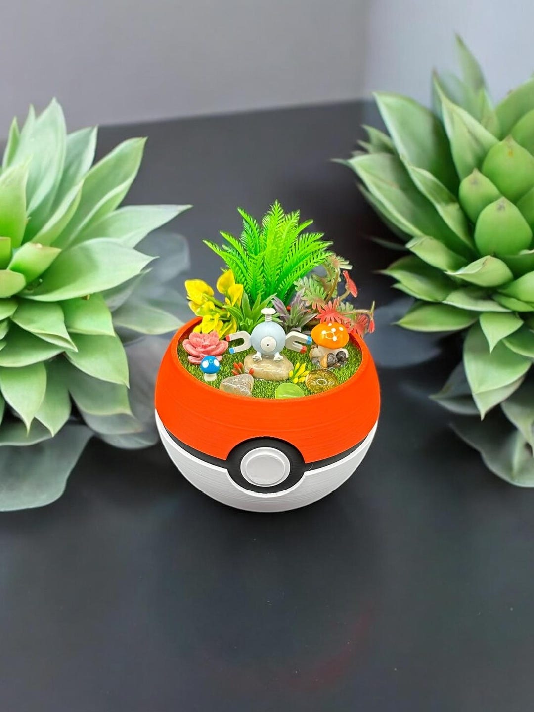 Magnemite Pokemon Terrarium, Pokemon Inspired,pokemon Diorama,pokeball ...
